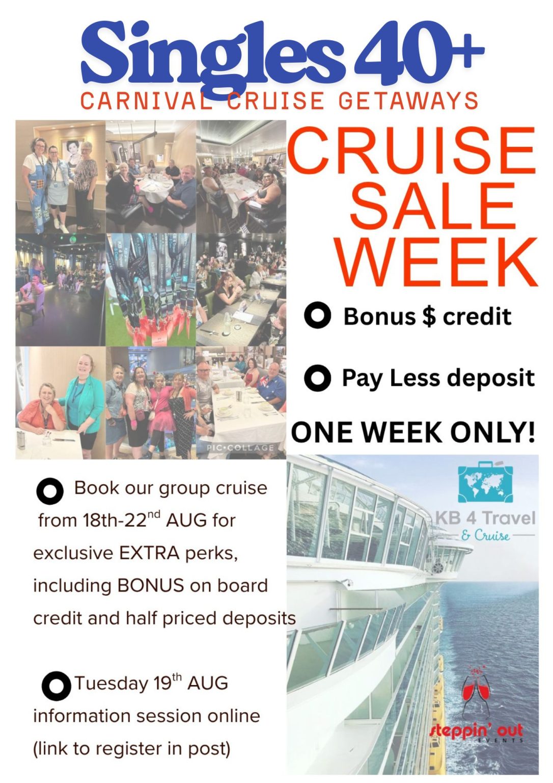 Carnival Cruise SALE WEEK - Singles 40+ || Zoom Information Session ...